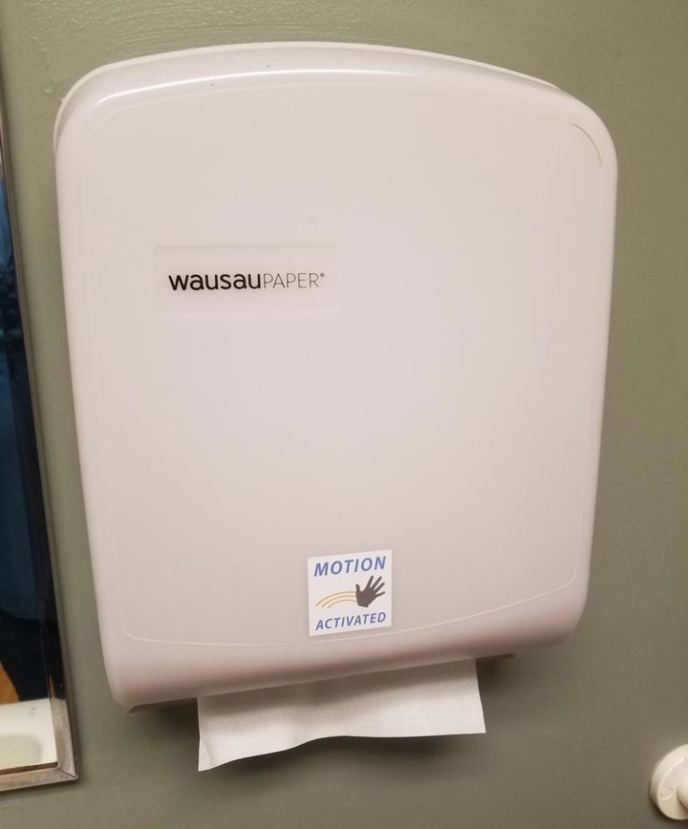 +1 to the smartass who put this “Motion Activated” sticker on the paper ...