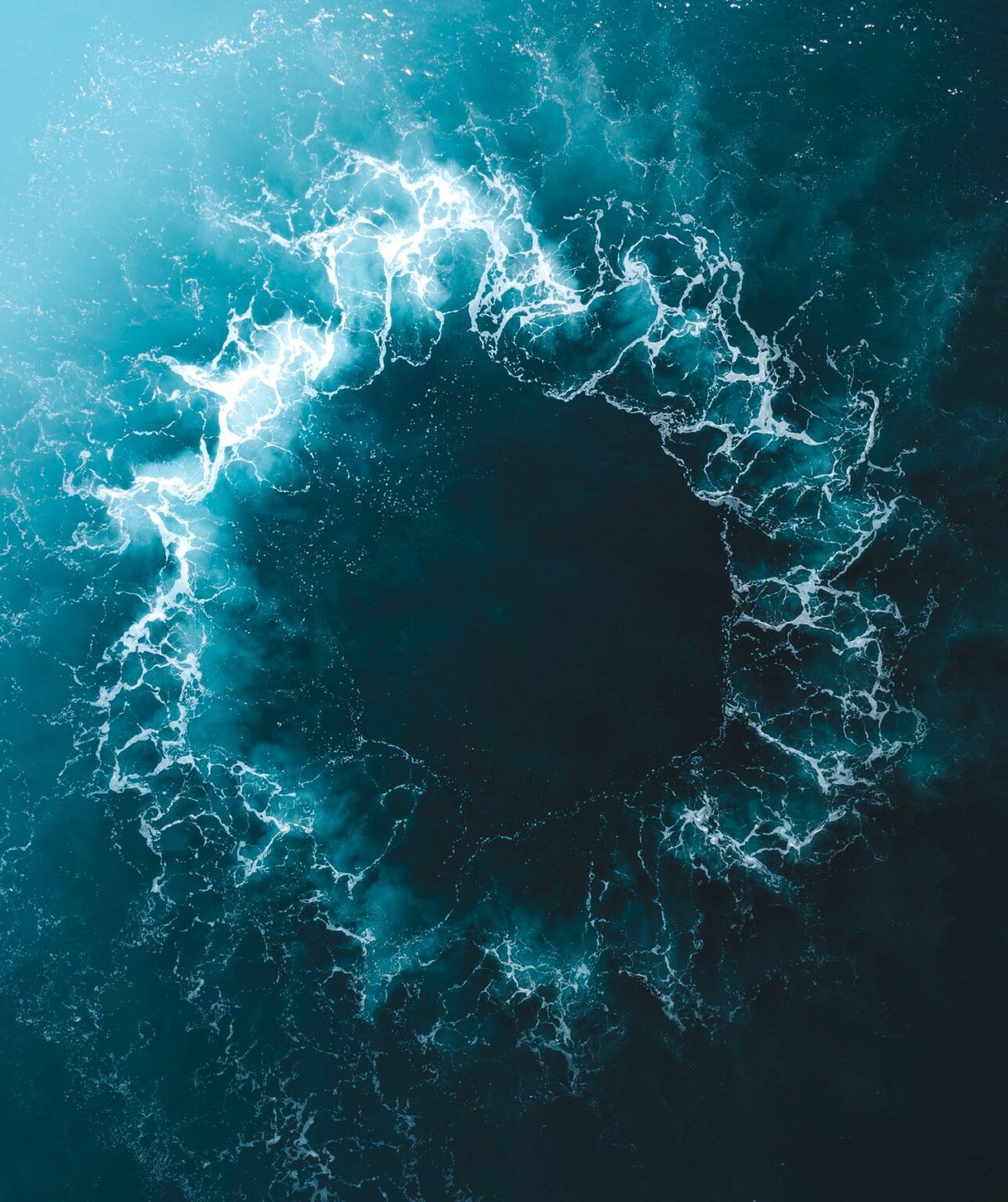 Foam sea swirl seen from above | Odd Stuff Magazine