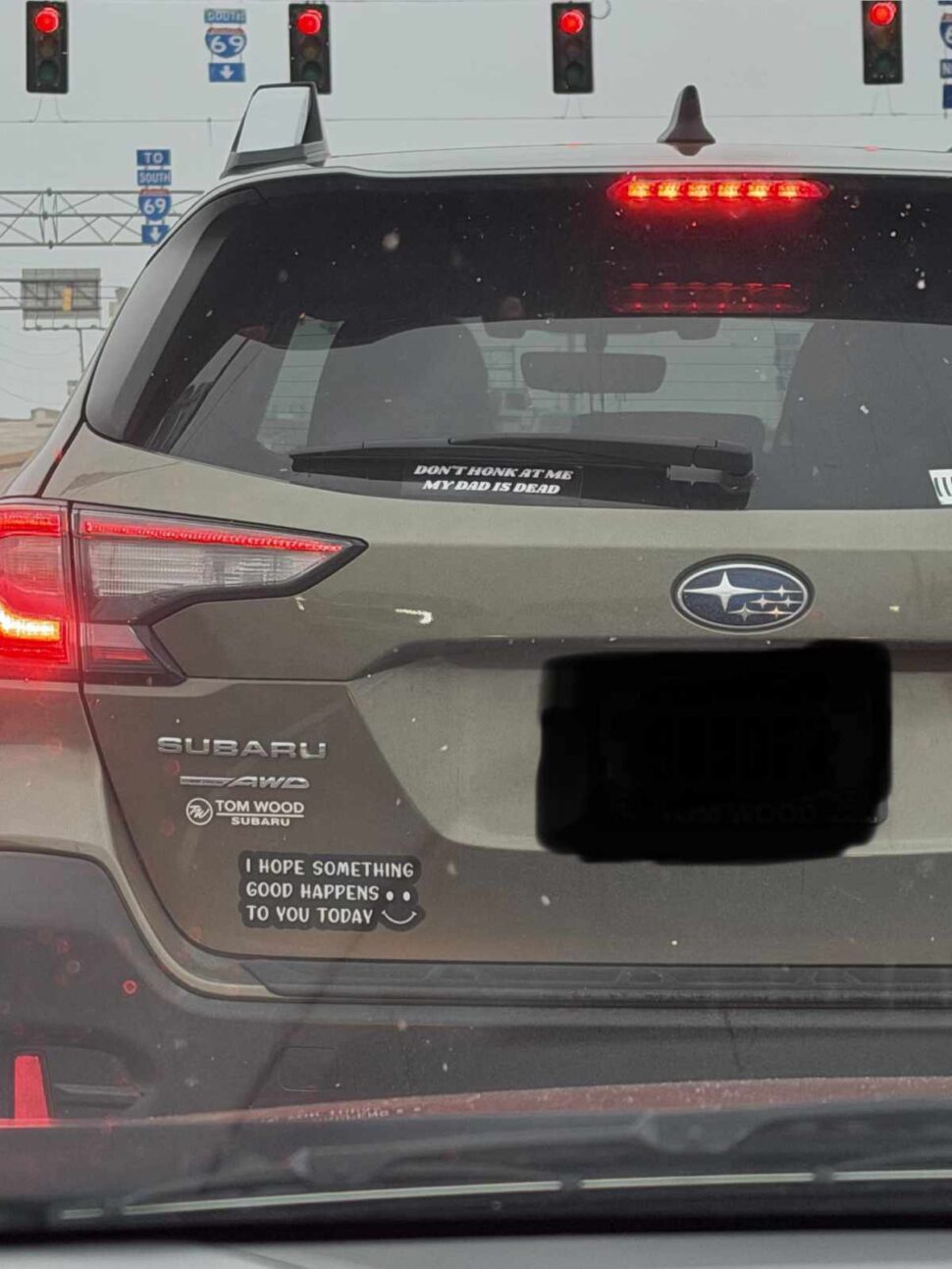 Read the bottom bumper sticker first | Odd Stuff Magazine